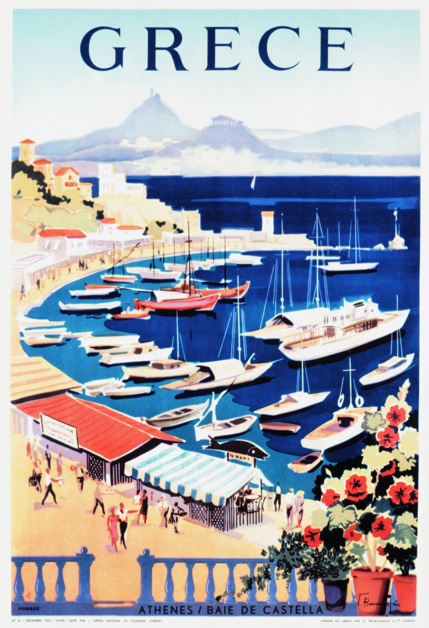 1955 ΑΘΗΝΑ- Η ΚΑΣΤΕΛΛΑ - ΕΛΛΗΝΙΚΟΣ ΟΡΓΑΝΙΣΜΟΣ ΤΟΥΡΙΣΜΟΥ